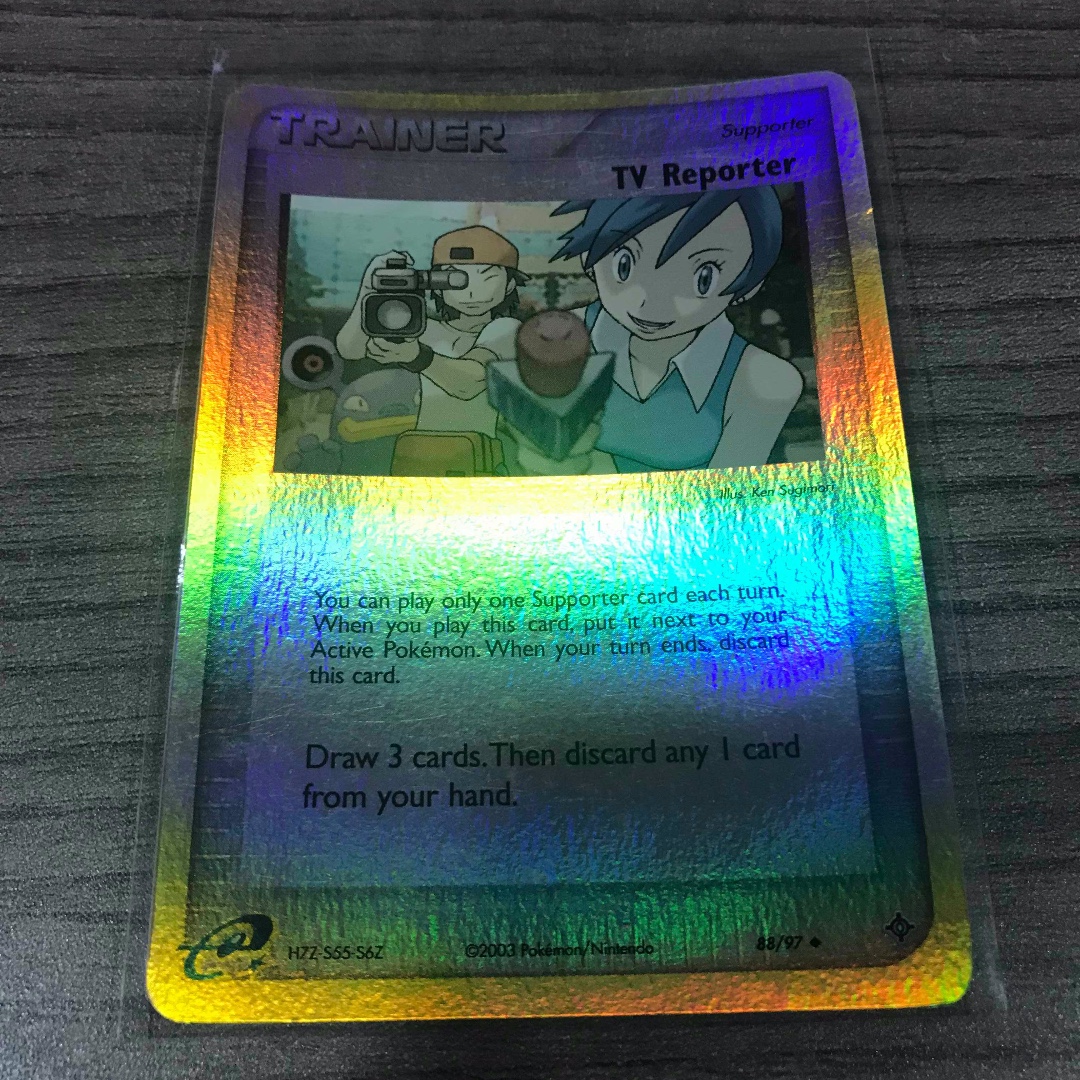 Pokemon TV Reporter Trainer Reverse Holo Ex Dragon Charizard, Hobbies ...