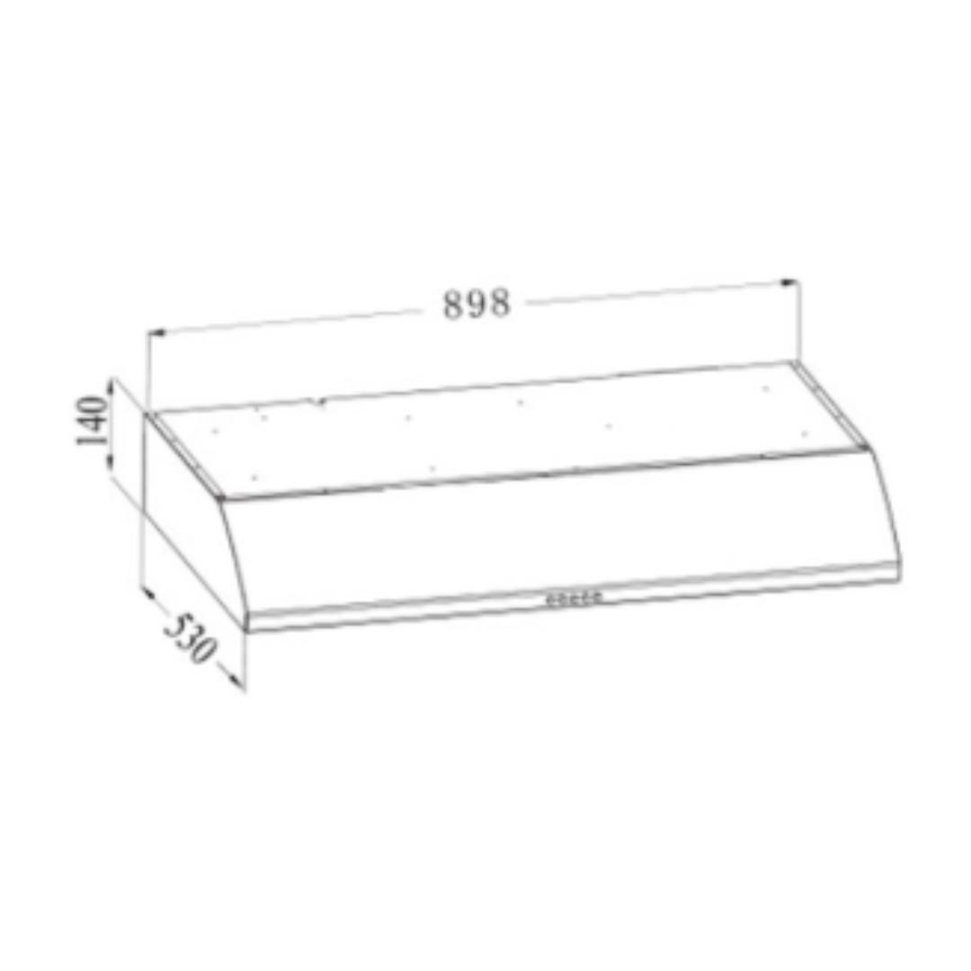 Tecno TH999D Tecno Cyclonic High-Power Slim Line Cooker Hood, TV & Home ...