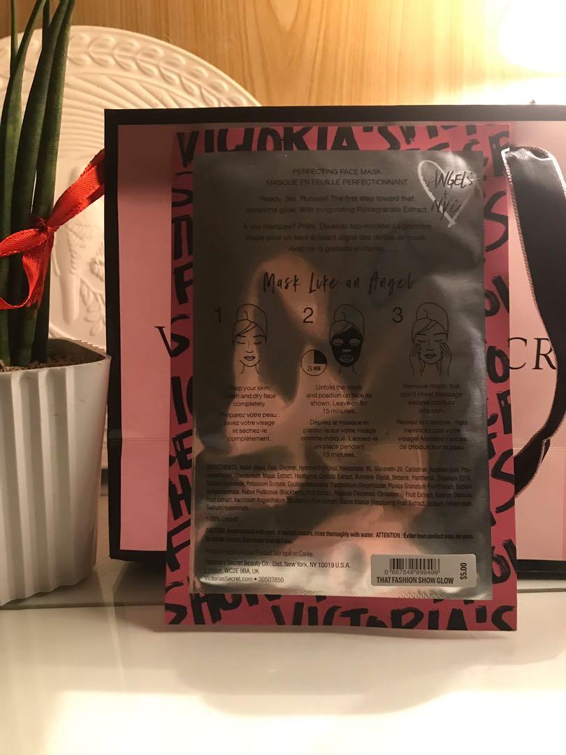 Victorias Secret facial sheet mask, Beauty & Personal Care, Face, Face ...
