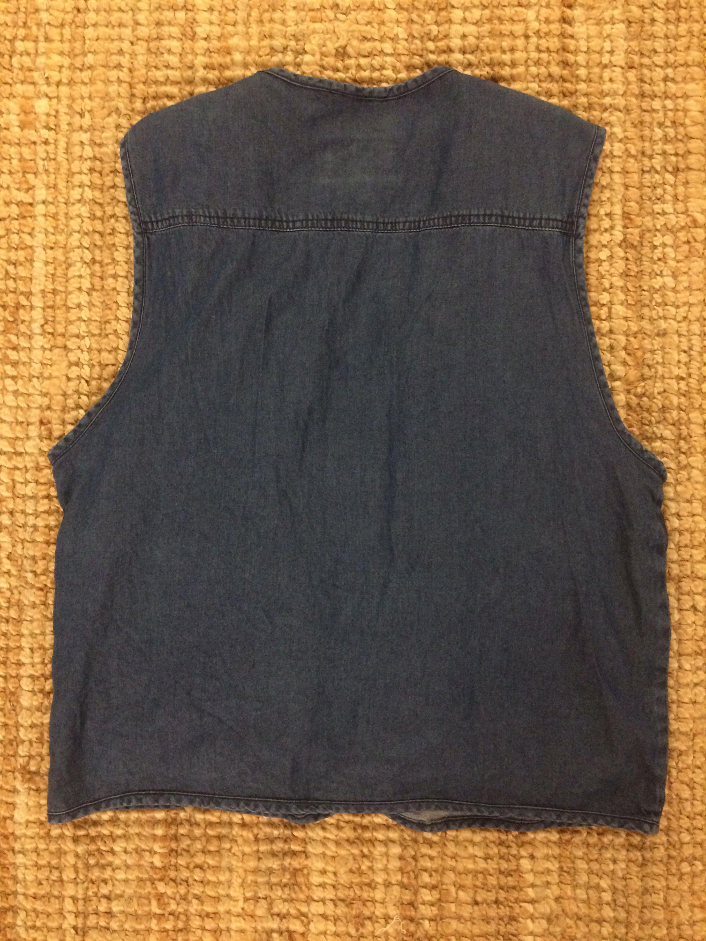 Vintage Aburaysia Utility/work denim vest, Men's Fashion, Coats, Jackets and Outerwear on Carousell