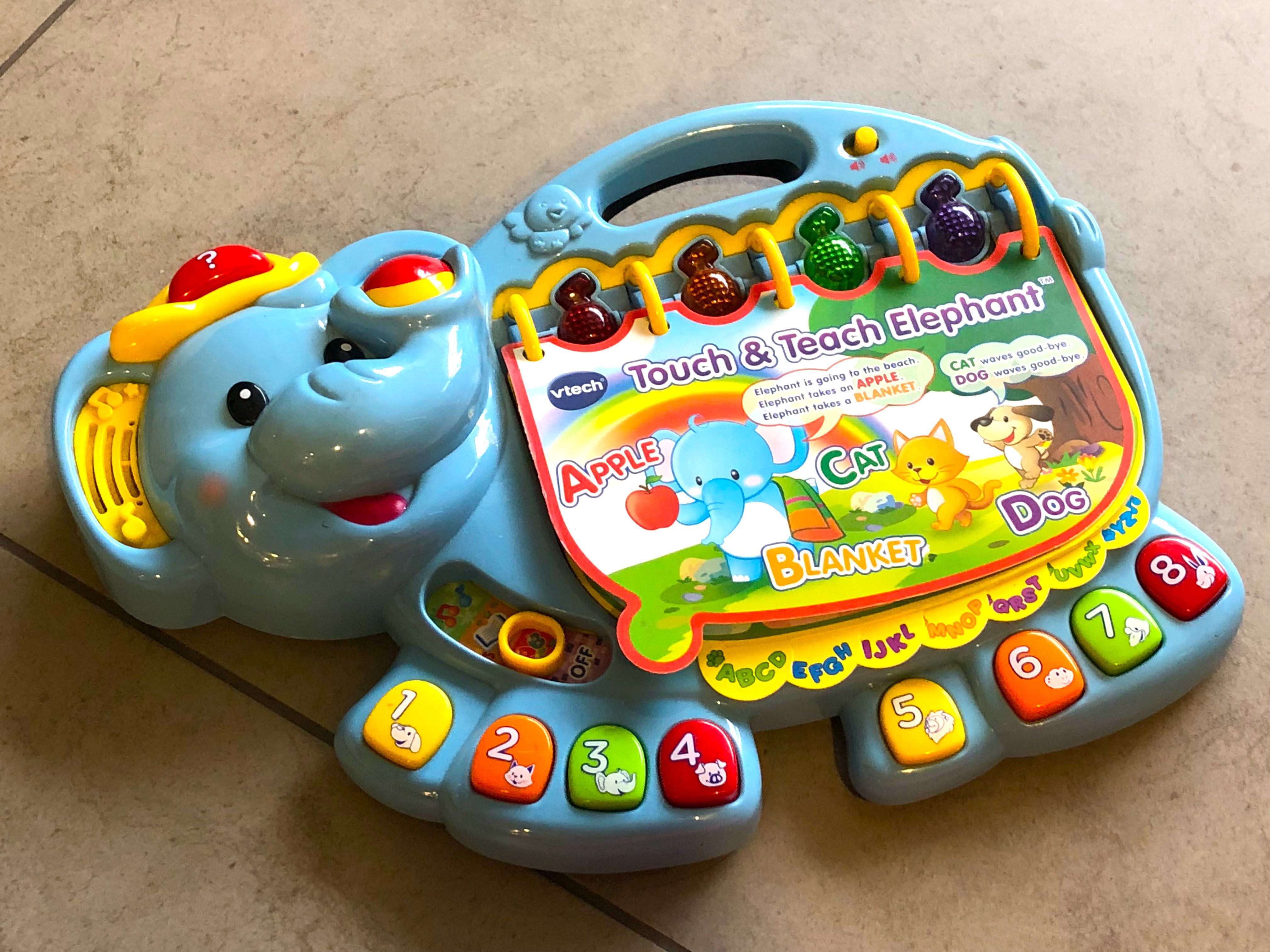 Vtech touch & teach elephant, Babies & Kids, Toys & Walkers on Carousell