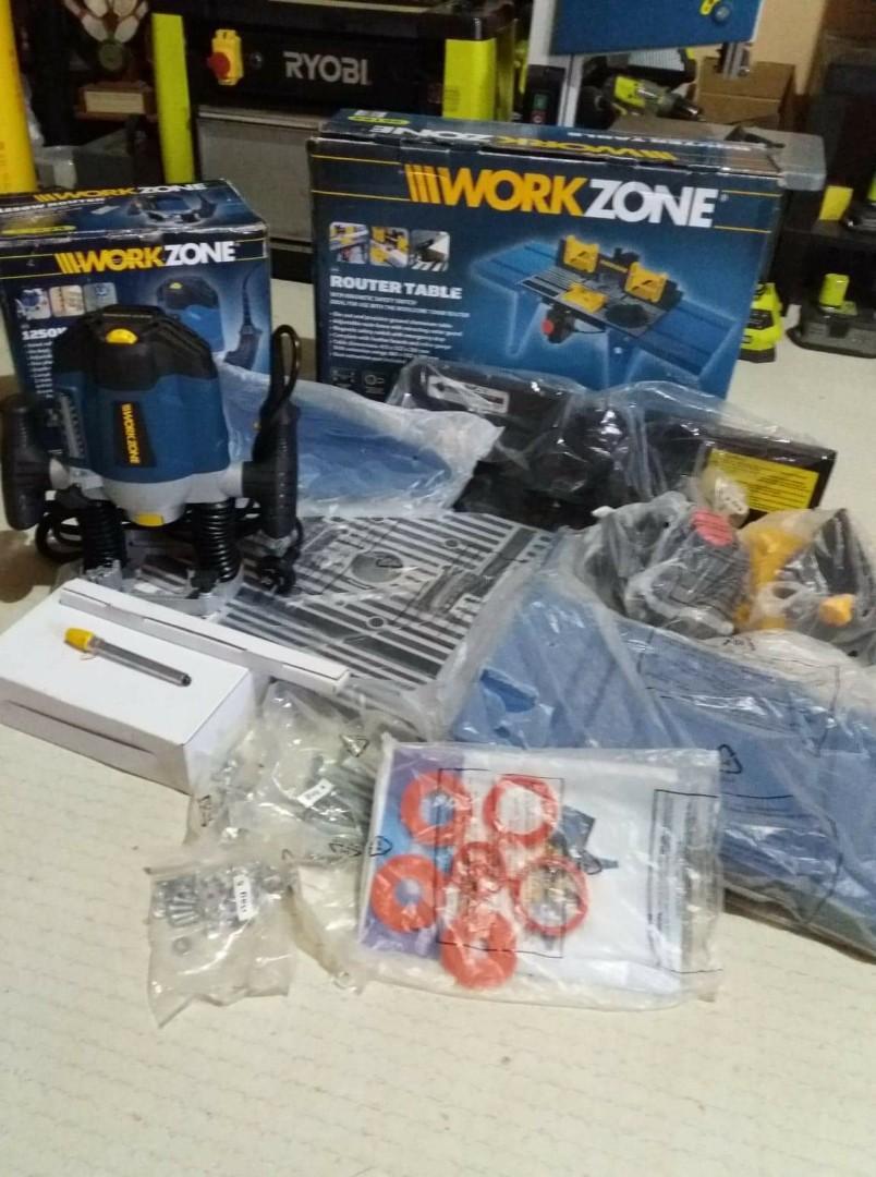 Workzone plunge router and plunge router table combo - brand new ...