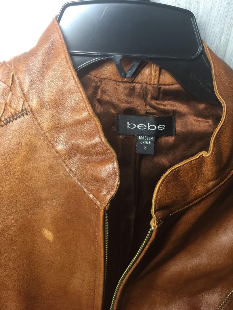 Bebe Zip up Leather jacket, Women's Fashion, Coats, Jackets and ...
