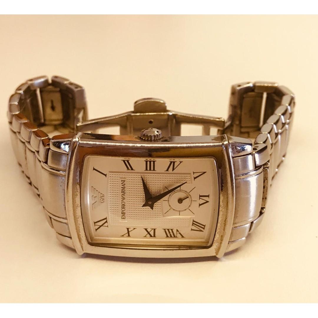 Emporio Armani Watch - Classic Square Face Titanium Strip, Luxury ...