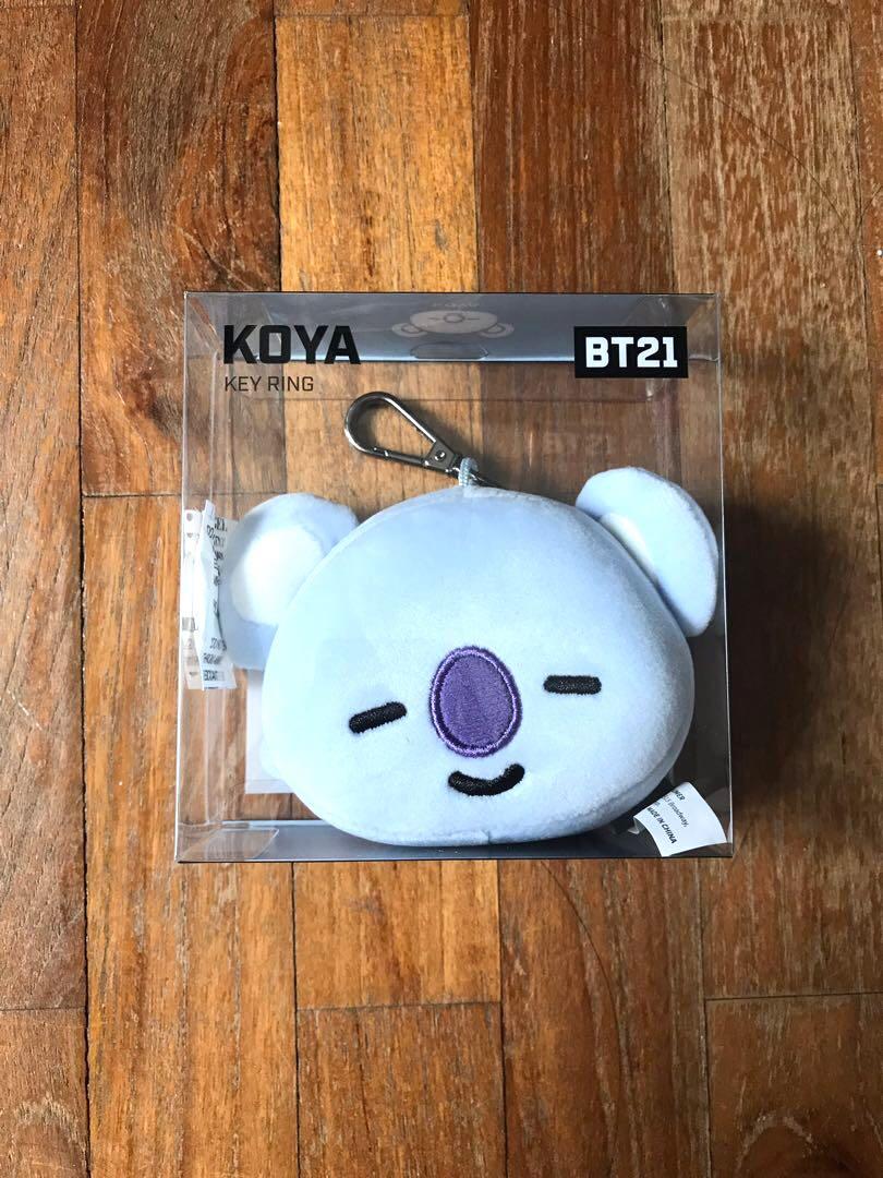 BT21 Koya Plush Head Keyring, Hobbies & Toys, Memorabilia & Collectibles, Fan Merchandise on ...