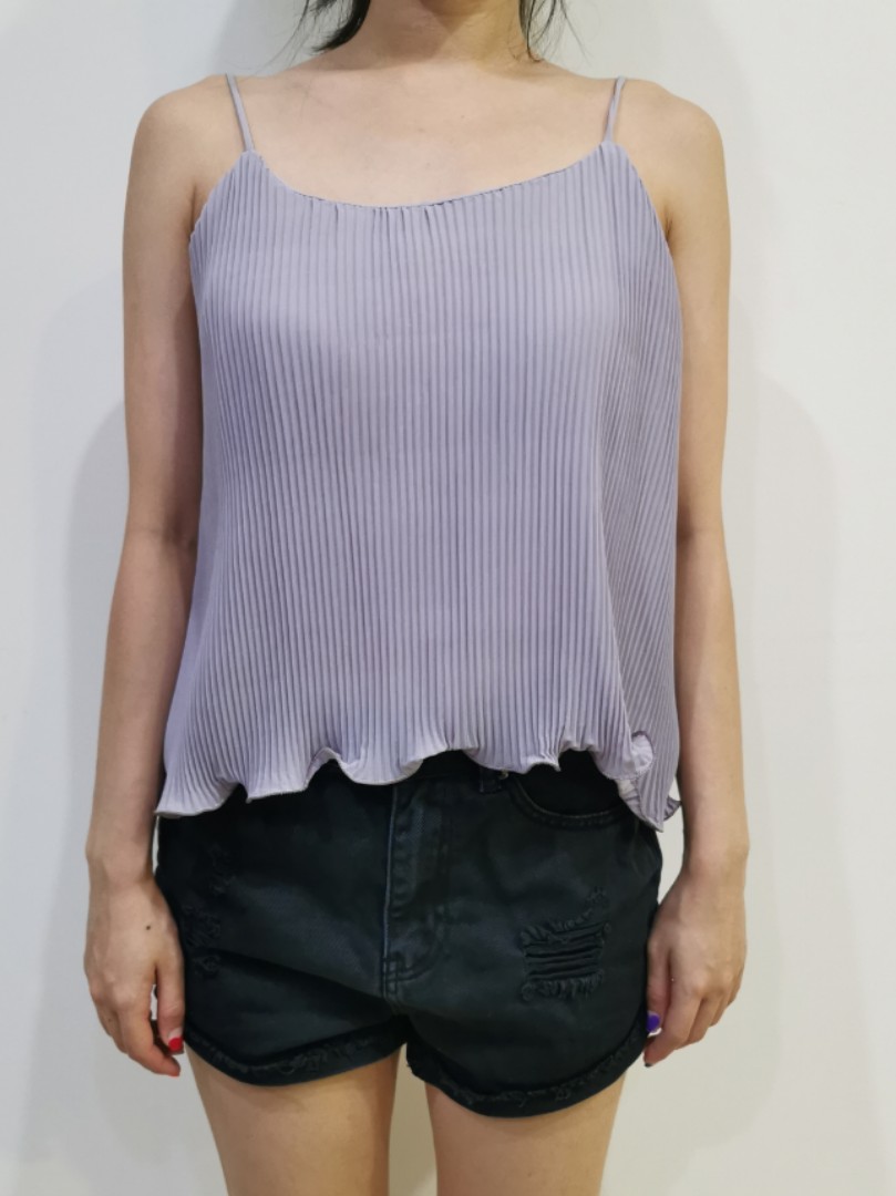 Lilac Top, Women's Fashion, Tops, Sleeveless on Carousell