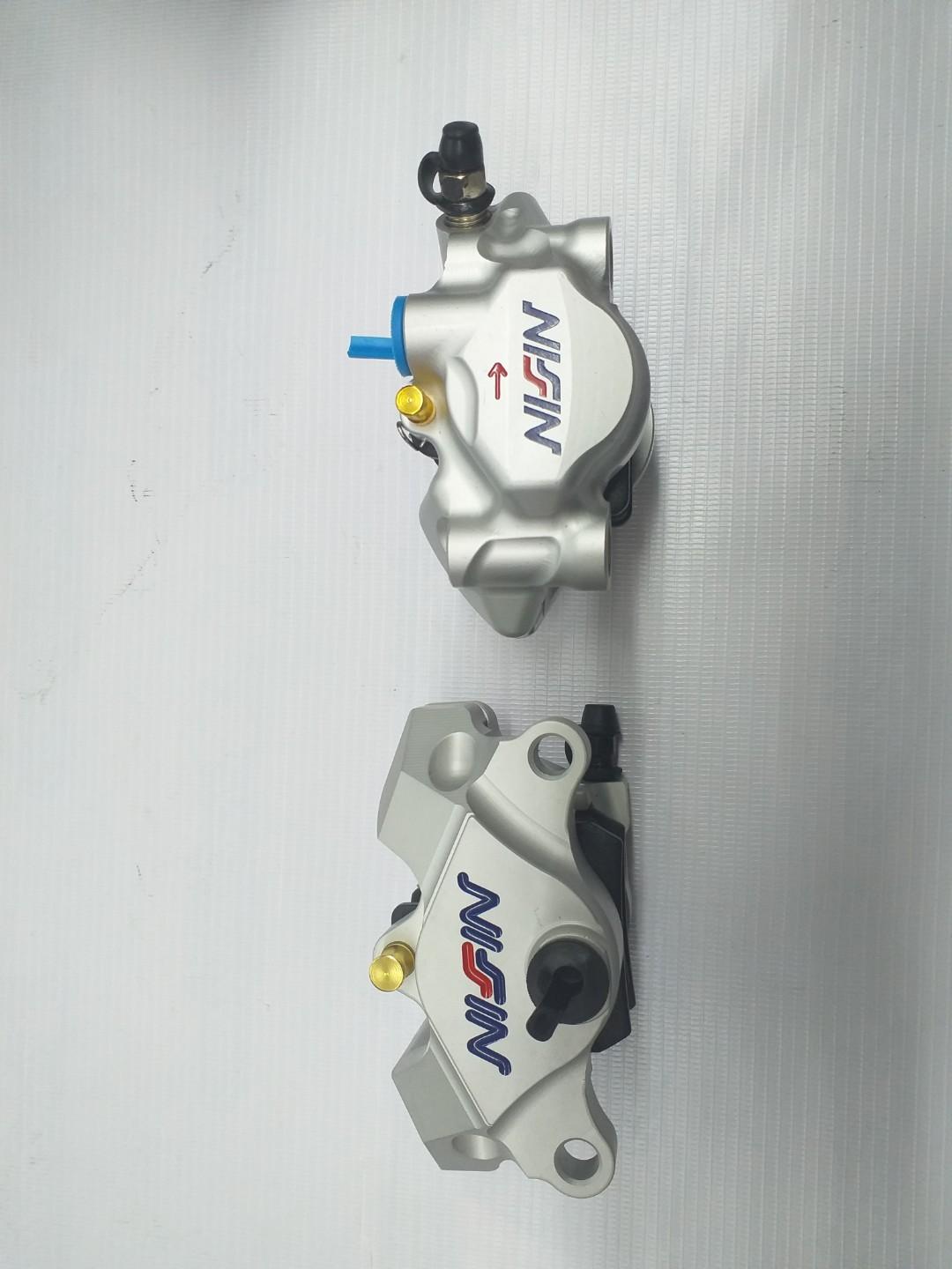 Y15zr nissin caliper 2pot front and rear, Motorcycles, Motorcycle Apparel on Carousell