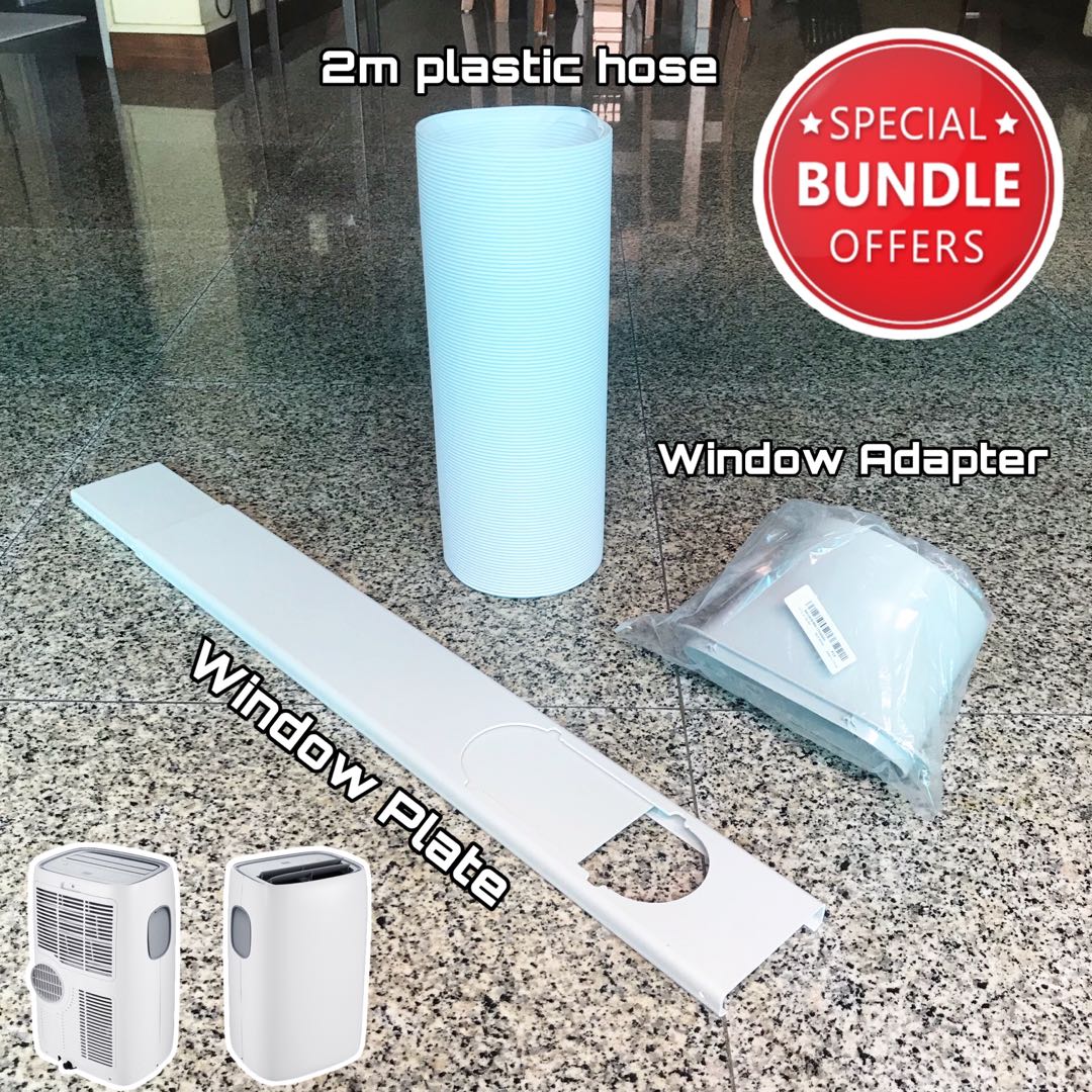 Original Plastic Hose + Window Plate x2 + Window adaptor for Portable ...