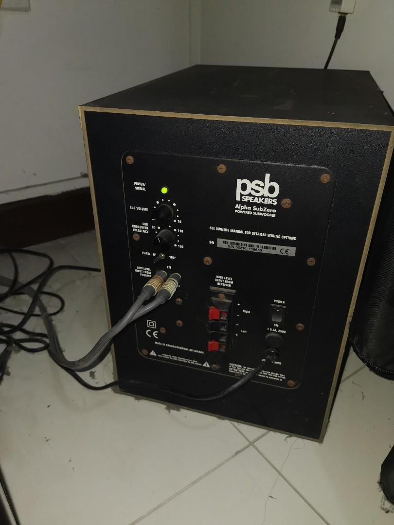 PSB Alpha Sub-Zero Active Subwoofer, Audio, Soundbars, Speakers ...