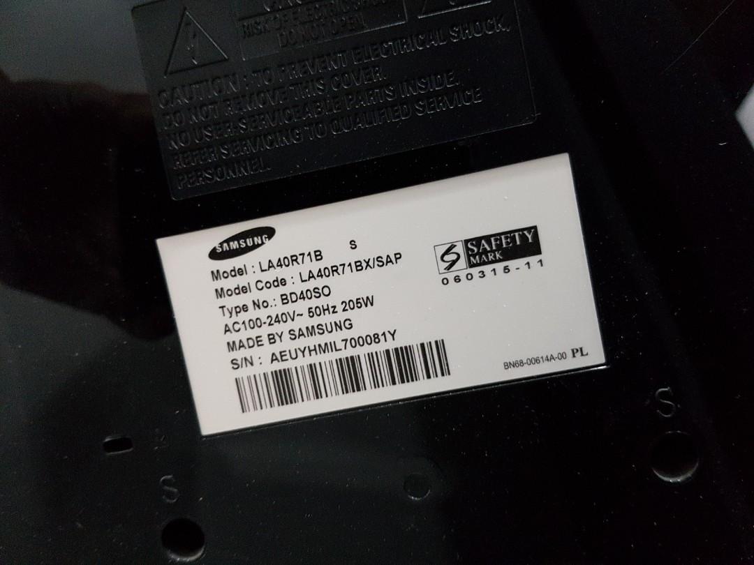 Samsung LA40R71B, TV & Home Appliances, TV & Entertainment, TV on Carousell
