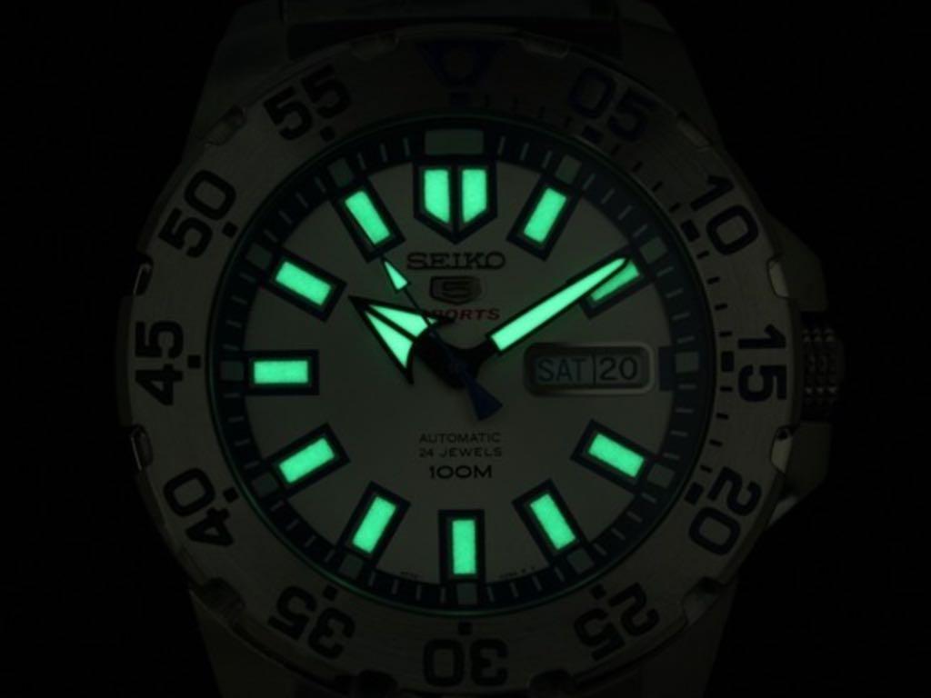 Seiko 5 Sports SRP481 Snow Monster Automatic Watch SRP481K1 Ice Monster ...