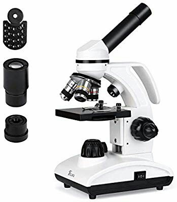 TELMU Microscope 40X-1000X Magnification Eyepiece(WF10X/25X) Dual ...