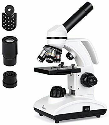 TELMU Microscope 40X-1000X Magnification Eyepiece(WF10X/25X) Dual ...