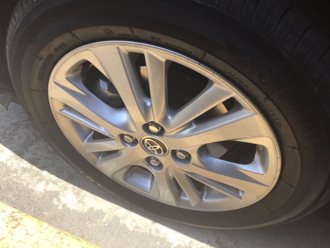 Toyota Vios E Gen 4 stock mags and tires, Car Parts & Accessories, Mags ...