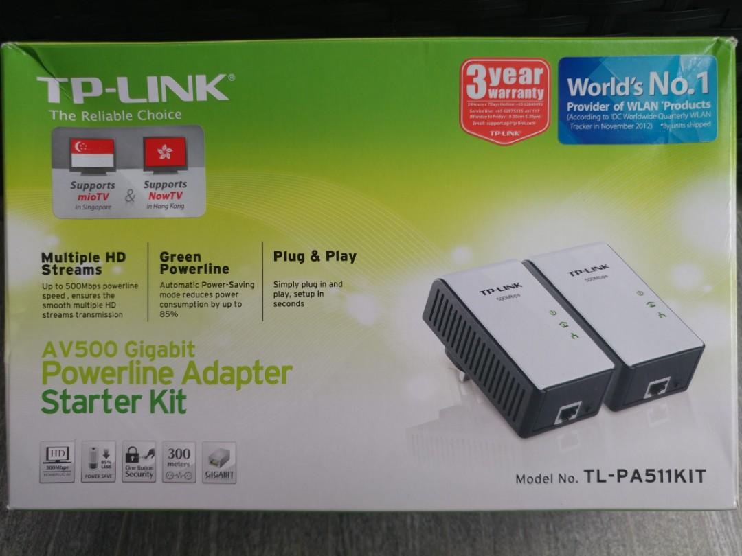 TP-Link AV500 Gigabit Powerline Adapters, Computers & Tech, Parts ...