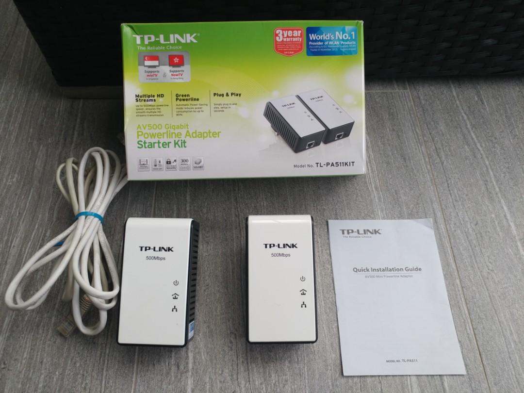 TP-Link AV500 Gigabit Powerline Adapters, Computers & Tech, Parts ...
