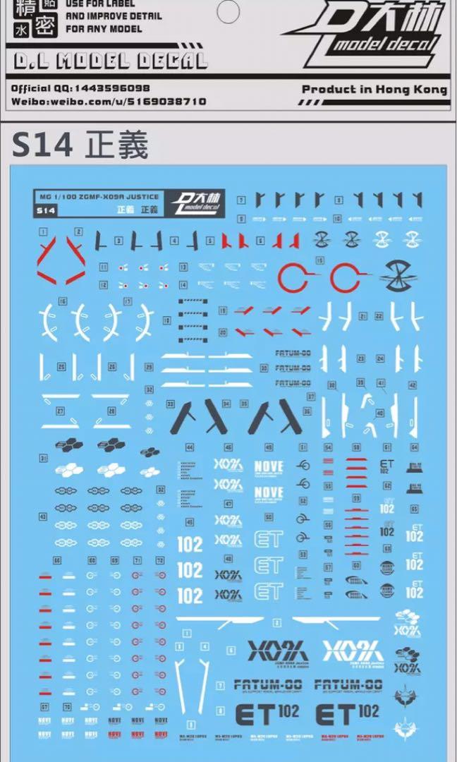 UC Mastergrade Gundam Generic Decal, Hobbies & Toys, Toys & Games on ...
