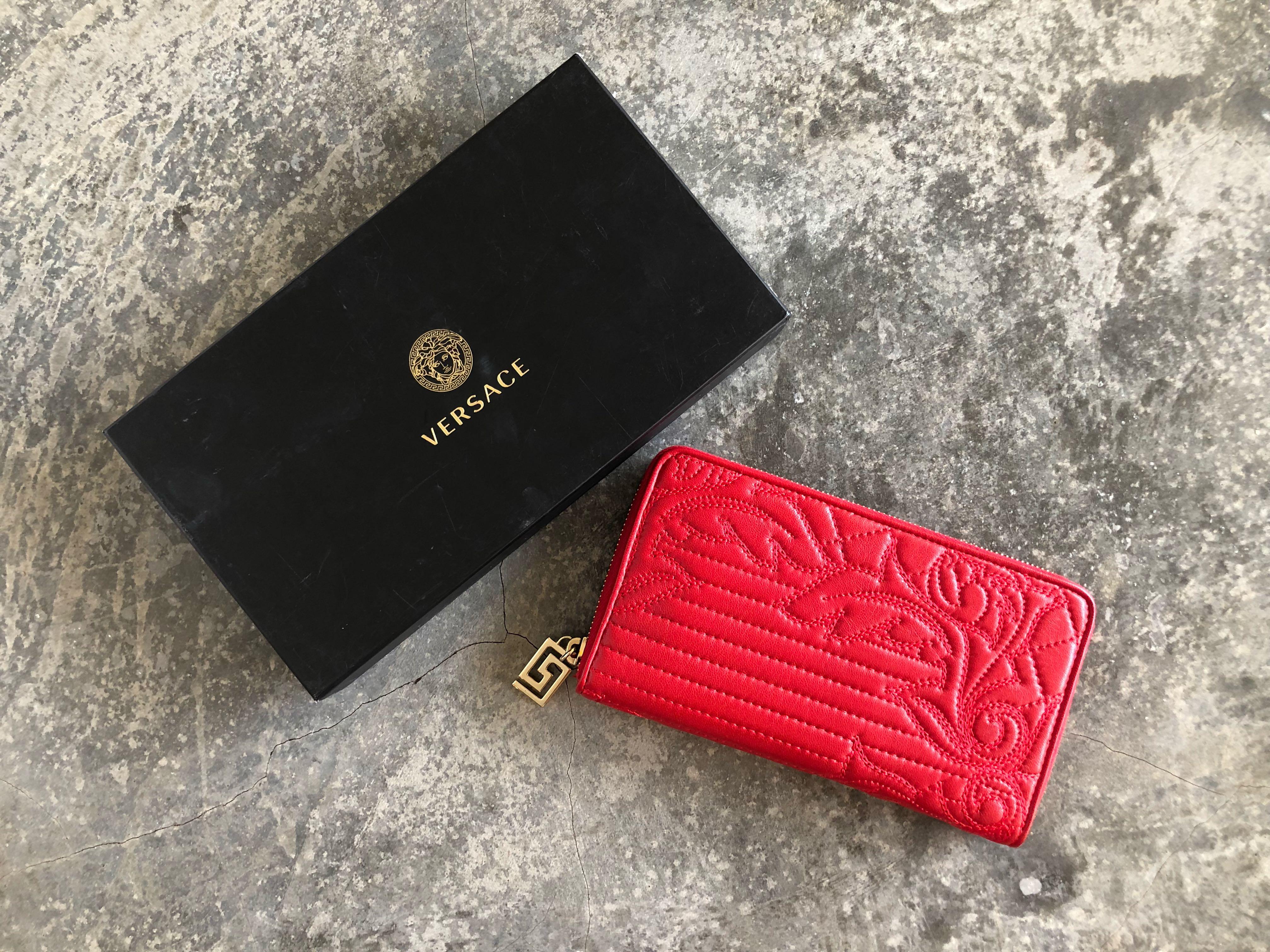NEW Versace Vanitas Barocco Red Long Wallet, Luxury, Bags & Wallets on ...