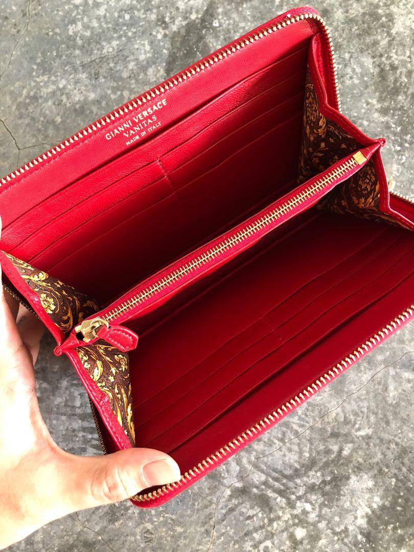 NEW Versace Vanitas Barocco Red Long Wallet, Luxury, Bags & Wallets on ...