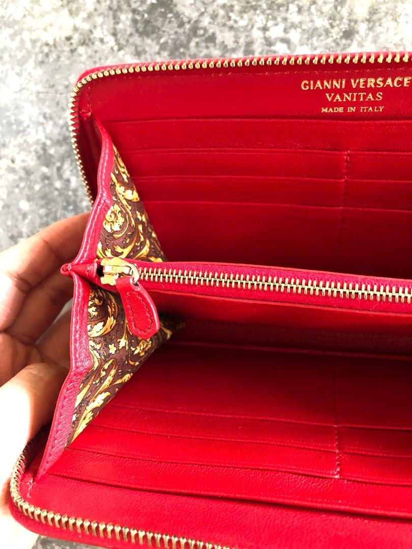 NEW Versace Vanitas Barocco Red Long Wallet, Luxury, Bags & Wallets on ...