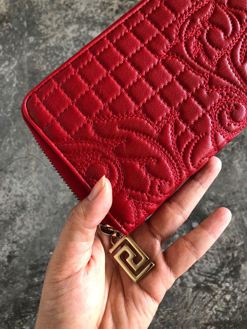 NEW Versace Vanitas Barocco Red Long Wallet, Luxury, Bags & Wallets on ...