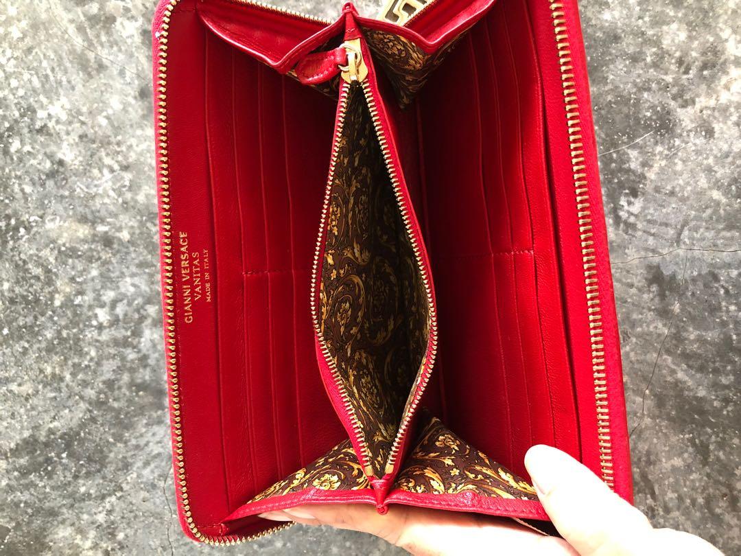 NEW Versace Vanitas Barocco Red Long Wallet, Luxury, Bags & Wallets on ...