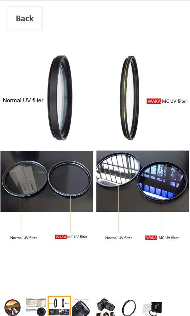 WAKA digital UV filter 55mm, Photography, Lens & Kits on Carousell