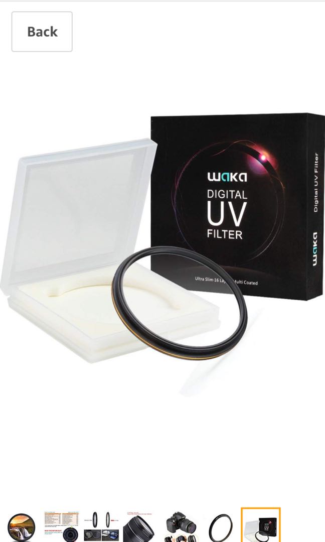 WAKA digital UV filter 55mm, Photography, Lens & Kits on Carousell