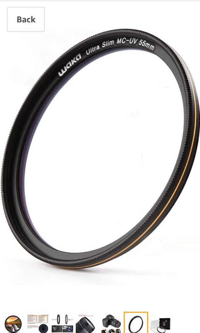 WAKA digital UV filter 55mm, Photography, Lens & Kits on Carousell