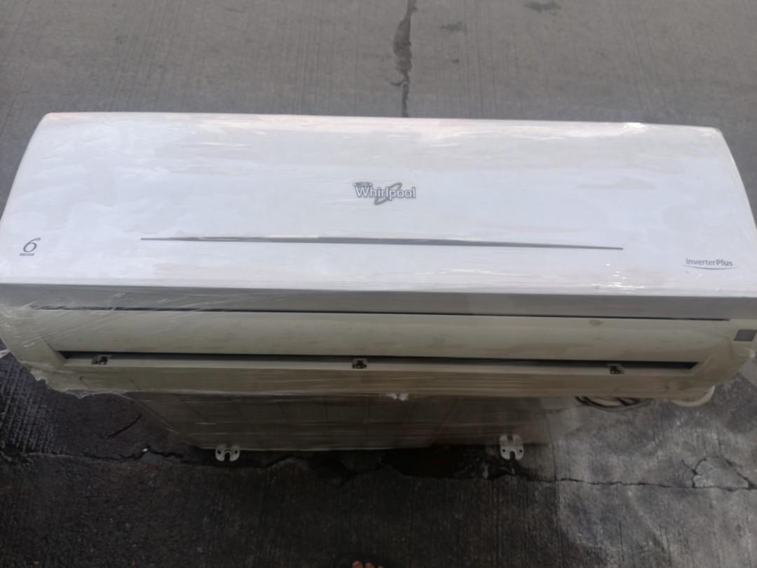 whirlpool 1.5HP Aircon inverter 3 years seldom use., TV & Home ...