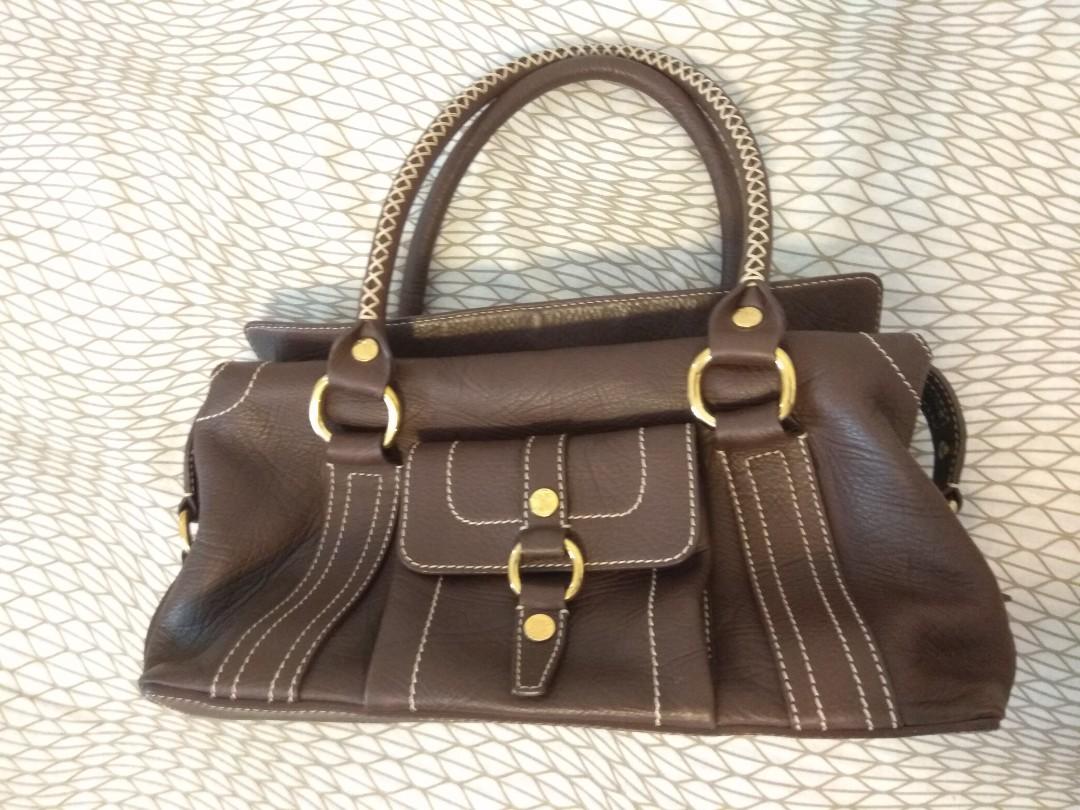 Celine Boogie Bag in Brown Grained Calfskin, Luxury, Bags & Wallets on ...