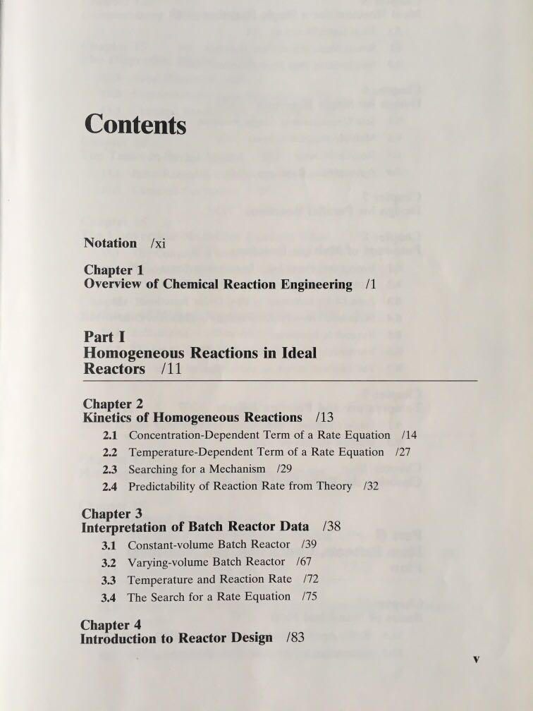 CN2116 Chemical Engineering Reaction Kinetics & Reactor Design Textbook ...