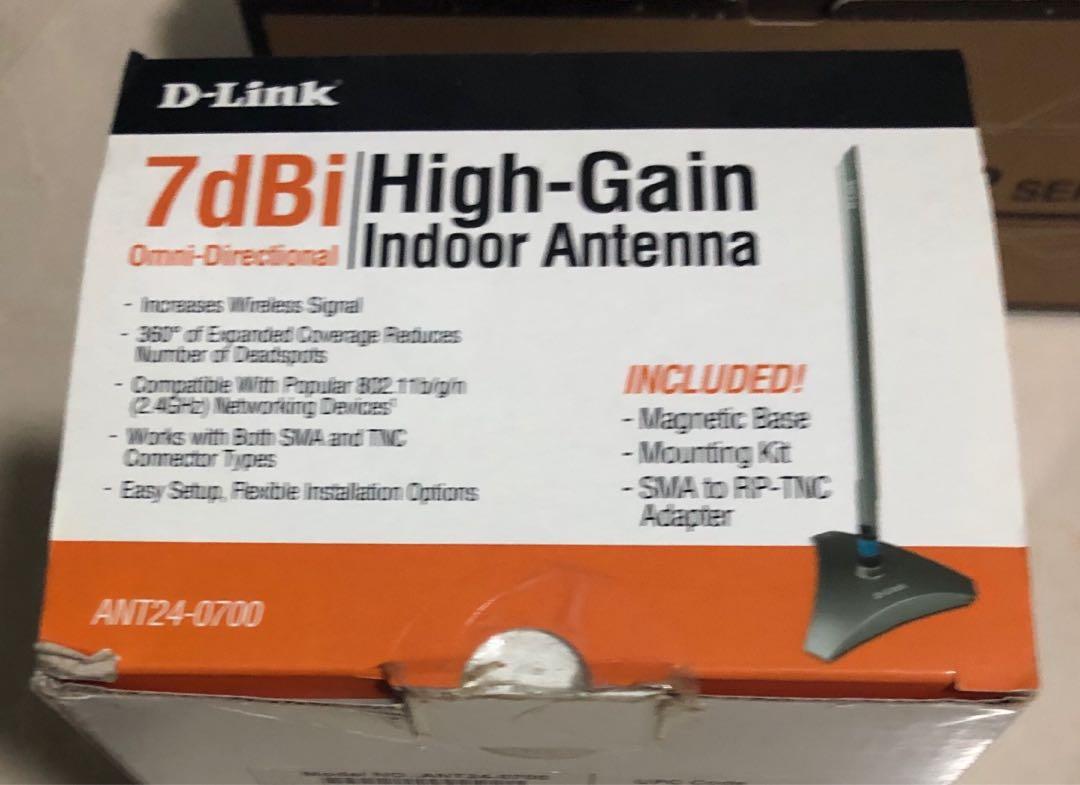 D-Link 2.4GHz Omni-Directional 7dBi Indoor Antenna, TV & Home ...