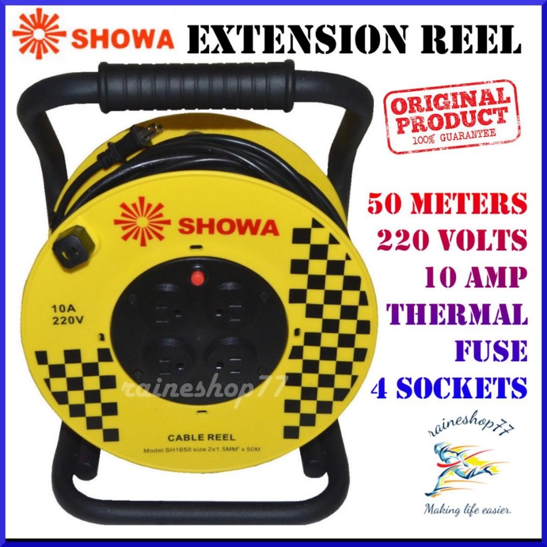 Extension Wire 50 meters Showa Extension Cable Reel, Furniture & Home ...