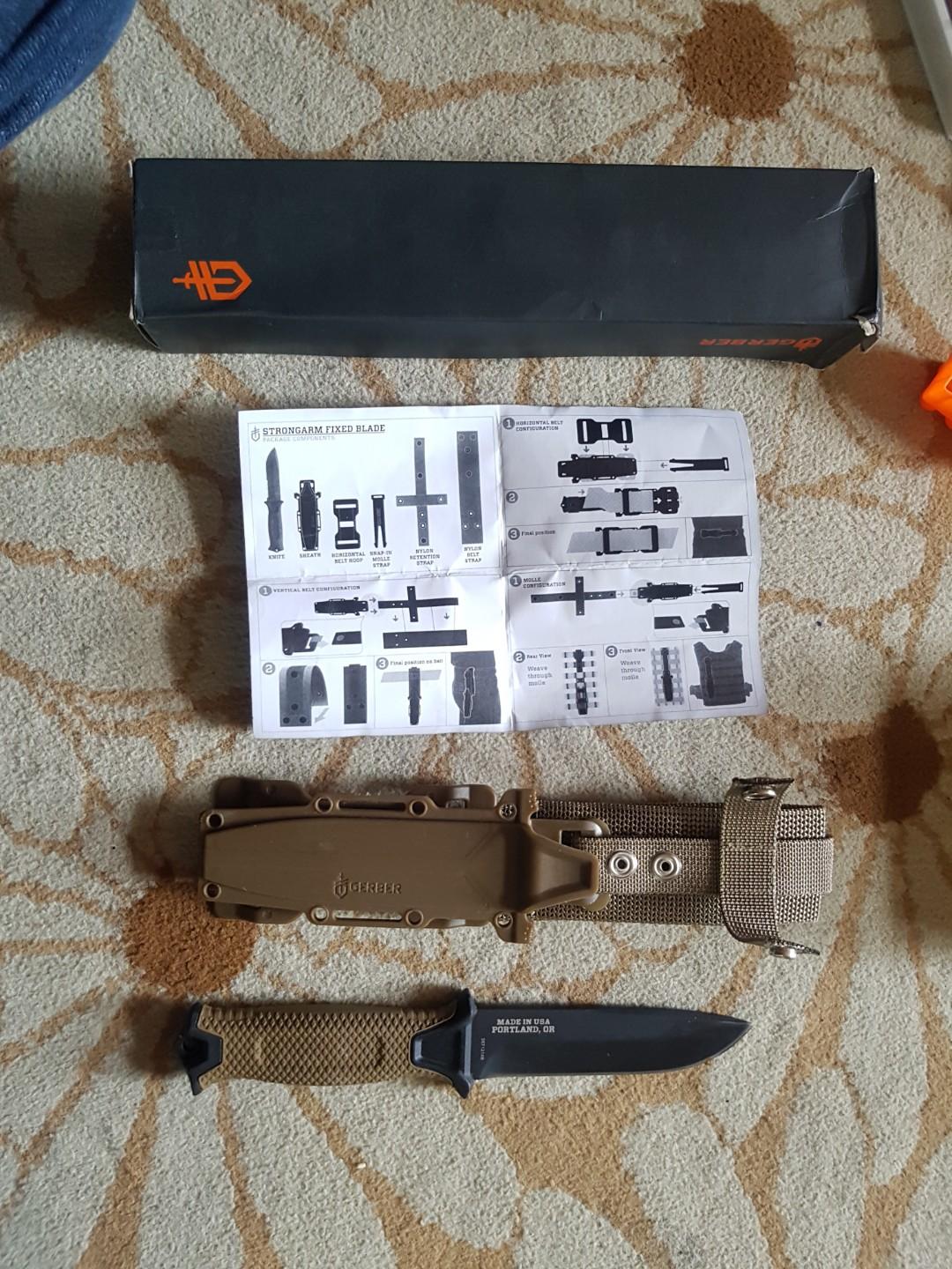 Gerber Strongarm Military Knife, Sports Equipment, Hiking & Camping on ...
