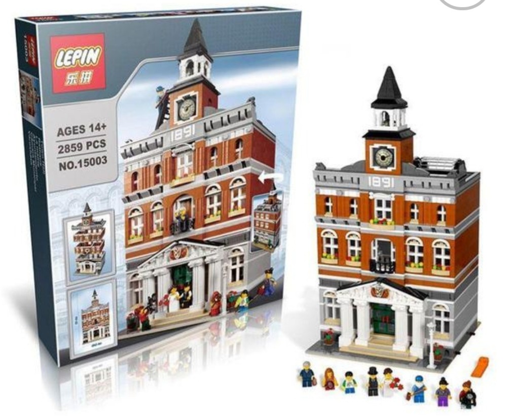 LEPIN (LEGO compatible) 15003 Town Hall Modular building HUGE, Hobbies ...