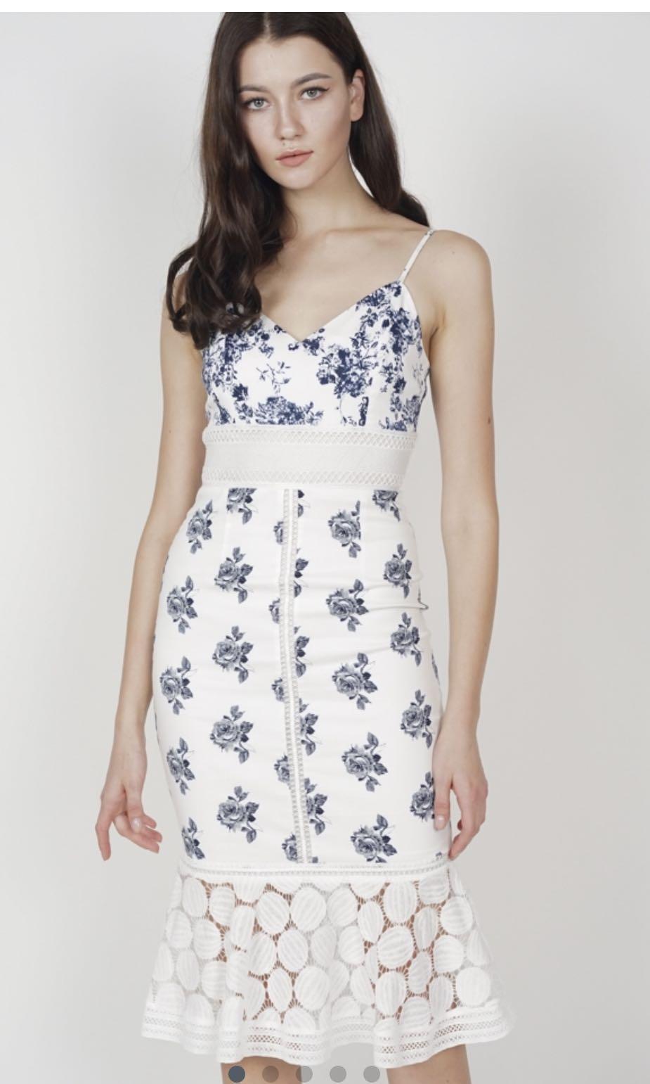 MDS Bellari Lace Dress in Porcelain, Women's Fashion, Dresses & Sets, Dresses on Carousell