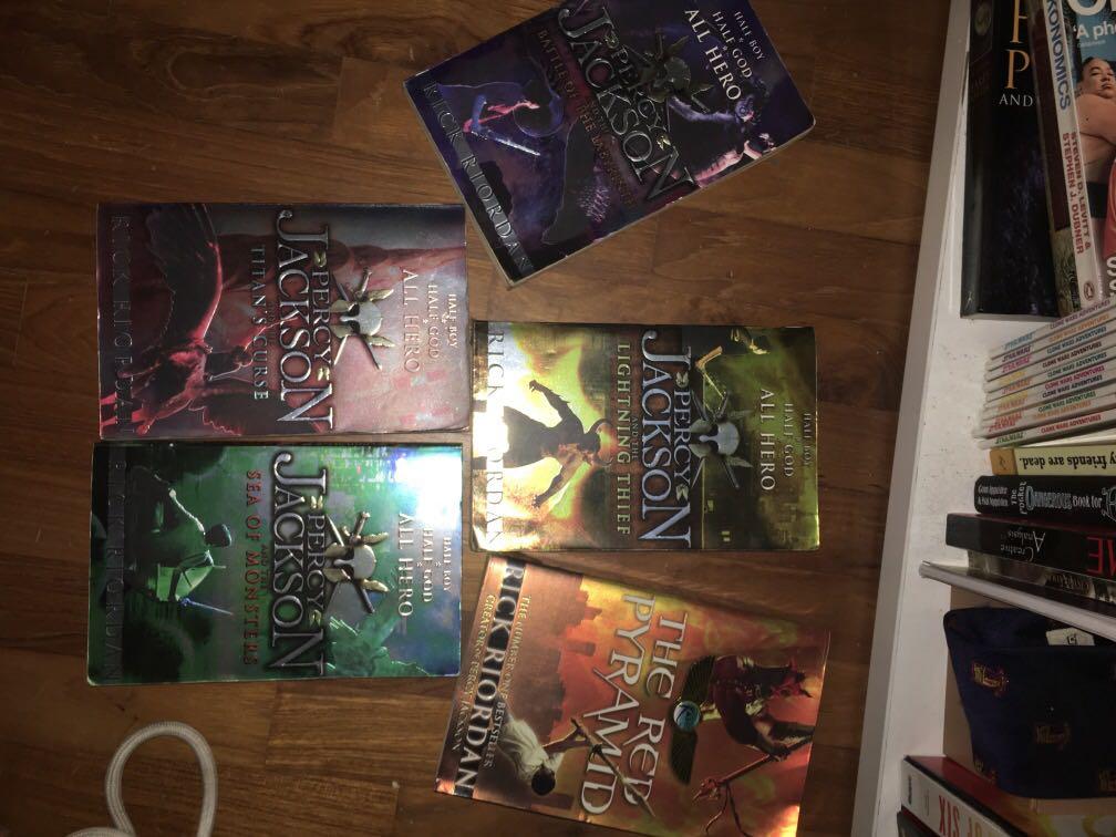 Percy Jackson book series + The Red Pyramid, Hobbies & Toys, Books ...