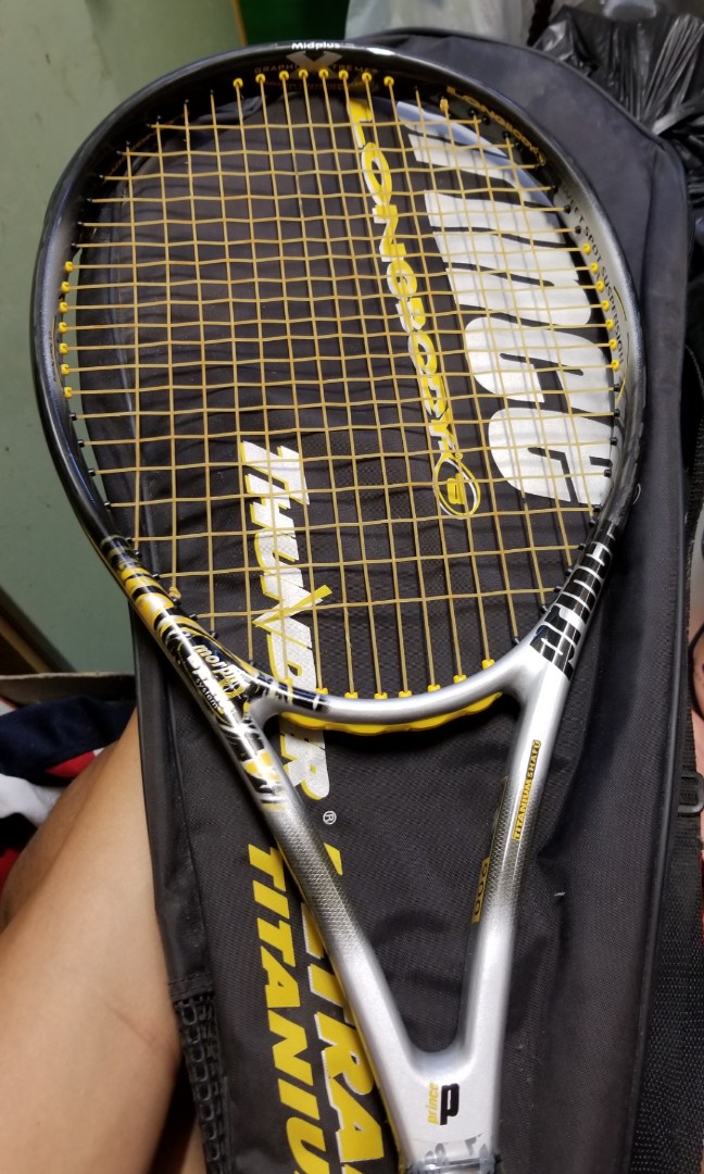 Prince 網球拍 longbody thunder ultralite titanium, 運動產品, 運動與體育, 運動與體育 - 球拍 ...
