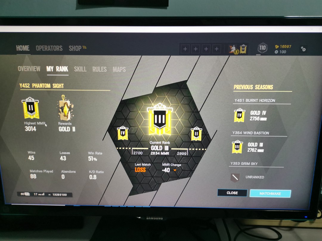 Rainbow six plat 3 account, Video Gaming, Gaming Accessories, Game Gift ...