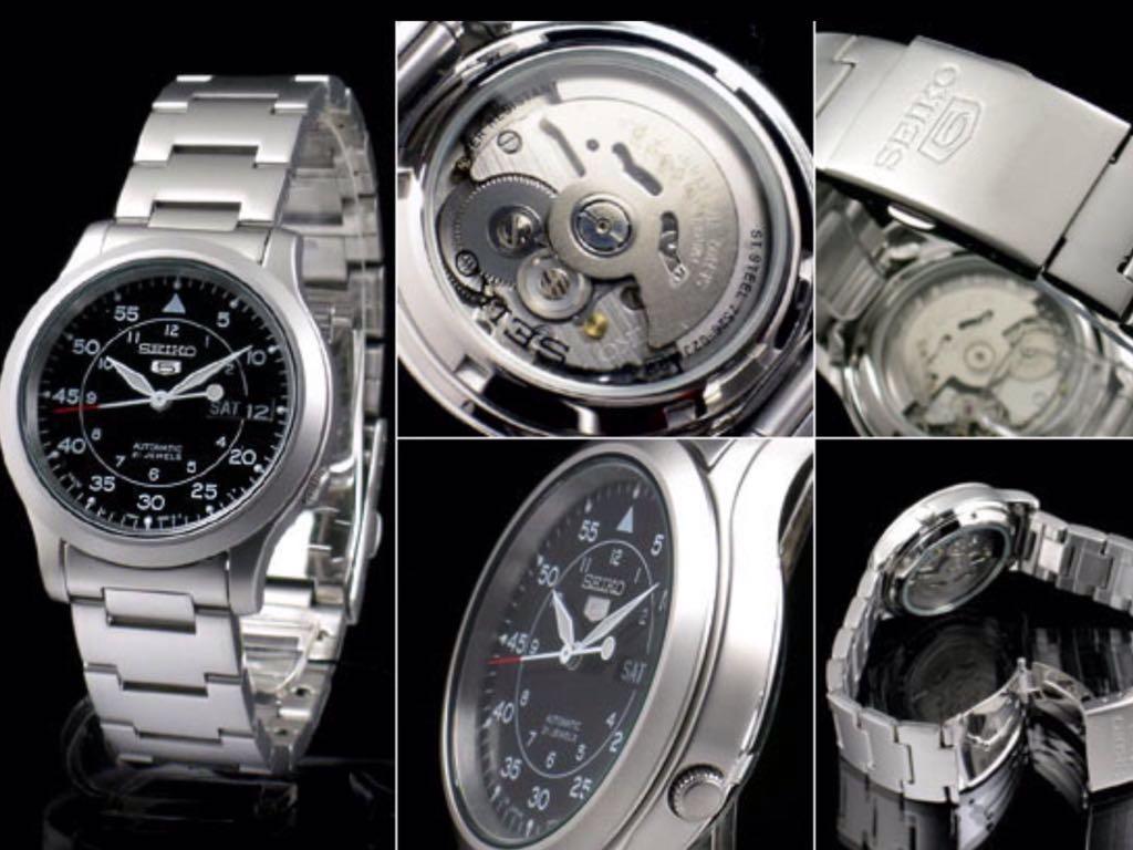 Seiko 5 SNK809 Aviator Steel Automatic Watch SNK809K1 Brand New, Men's ...