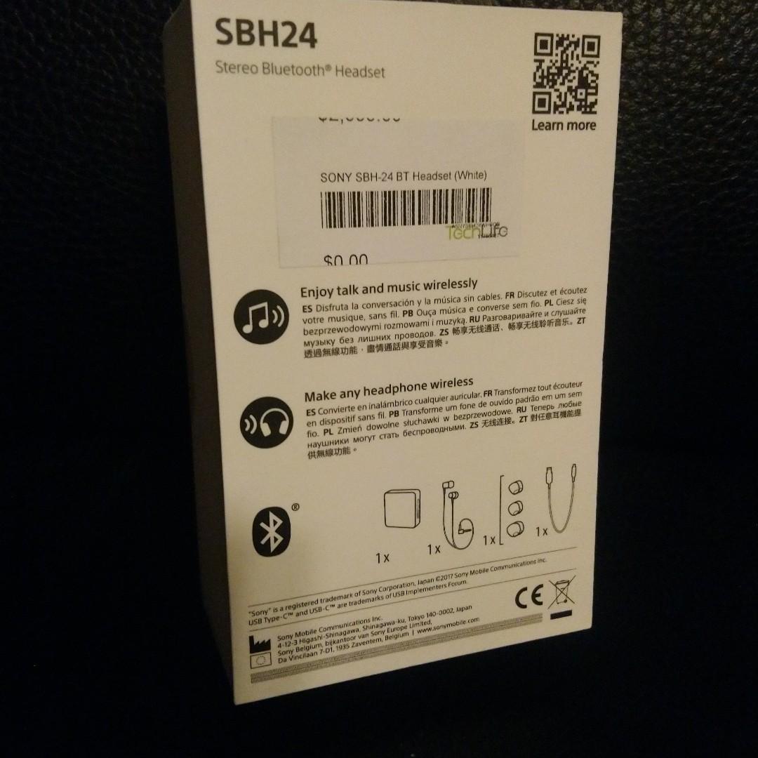 Sony SBH24 藍芽耳機, 音響器材, 耳機 - Carousell