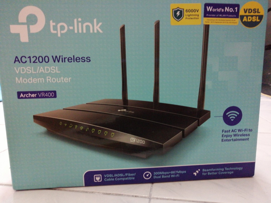 TP link AC 1200 Wireless modem Router, Computers & Tech, Parts ...