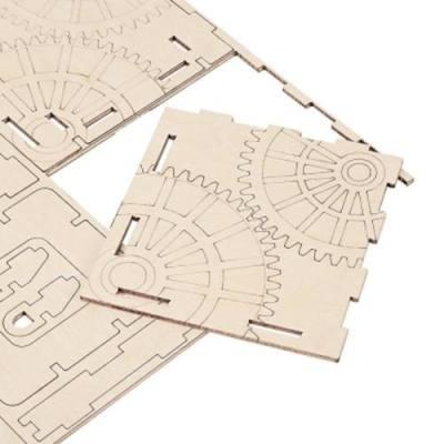 WOODEN MECHANICAL MODEL 3D PUZZLE CIPHER CODE DEPOSIT BOX (WOOD ...