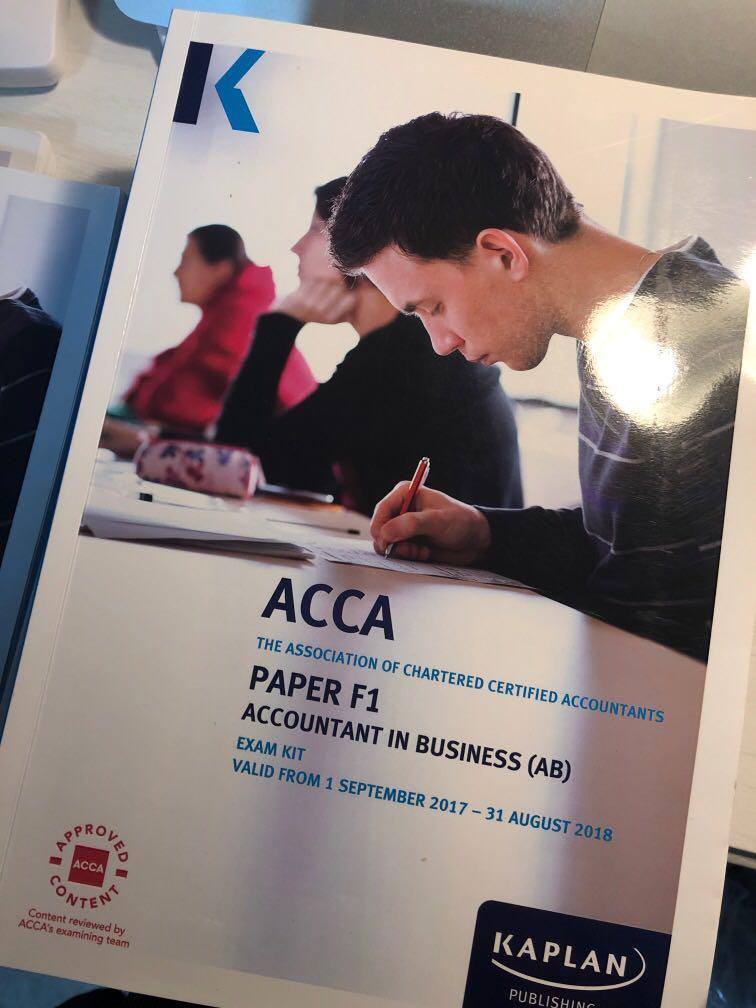 ACCA F1, ACCA F2, ACCA F3 study text and exam kit, Hobbies & Toys ...