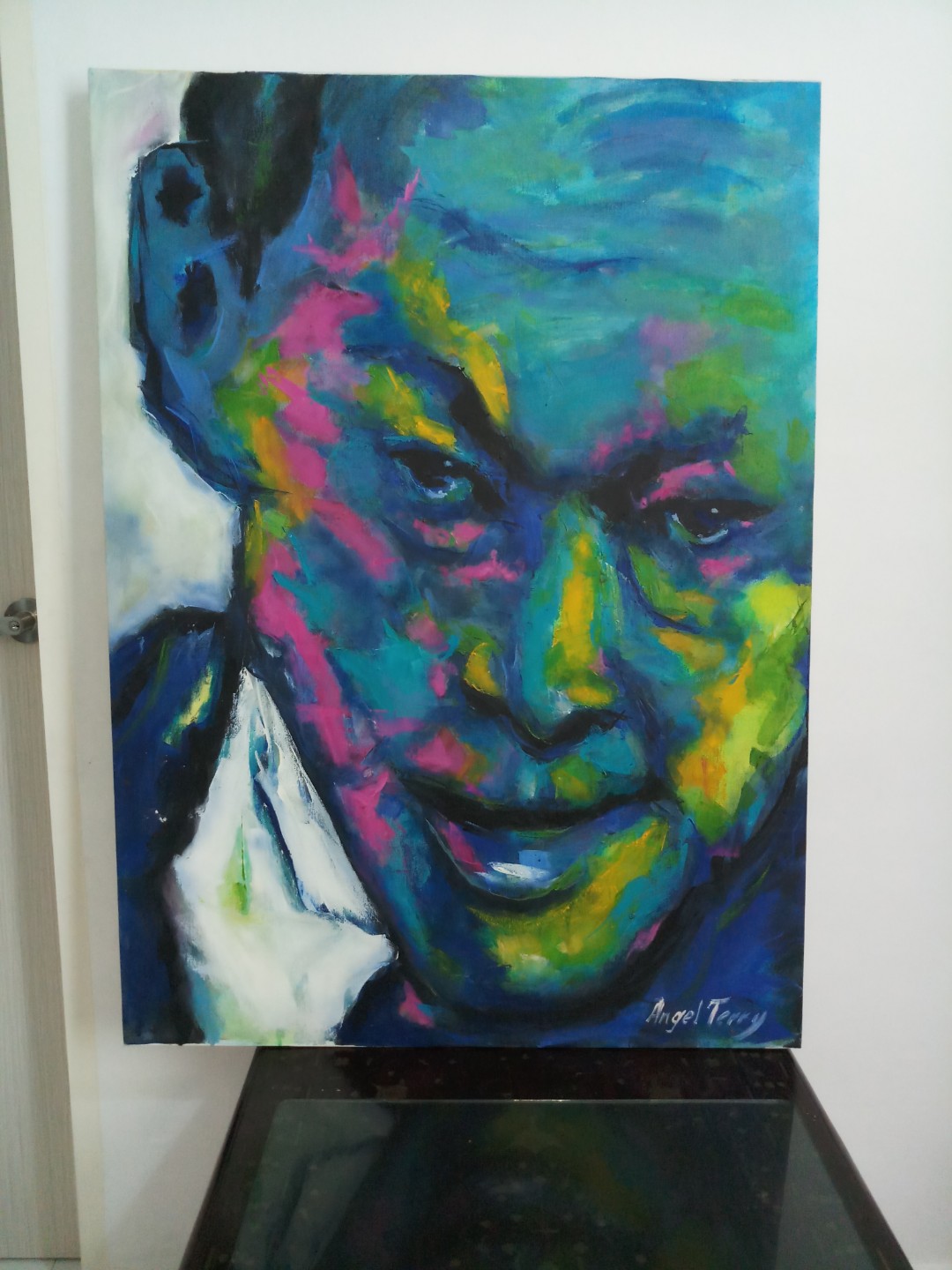 Original Oil Painting (Art) of Lee Kuan Yew (LKY), Furniture & Home ...