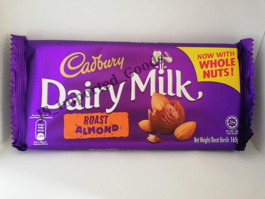 Cadbury Dairy Milk Roast Almond, Food & Drinks, Packaged & Instant Food ...