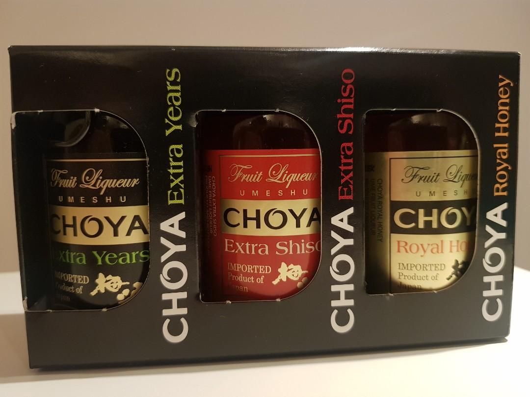 Choya Umeshu Miniature Set 3 X 50ml, Food & Drinks, Alcoholic Beverages ...