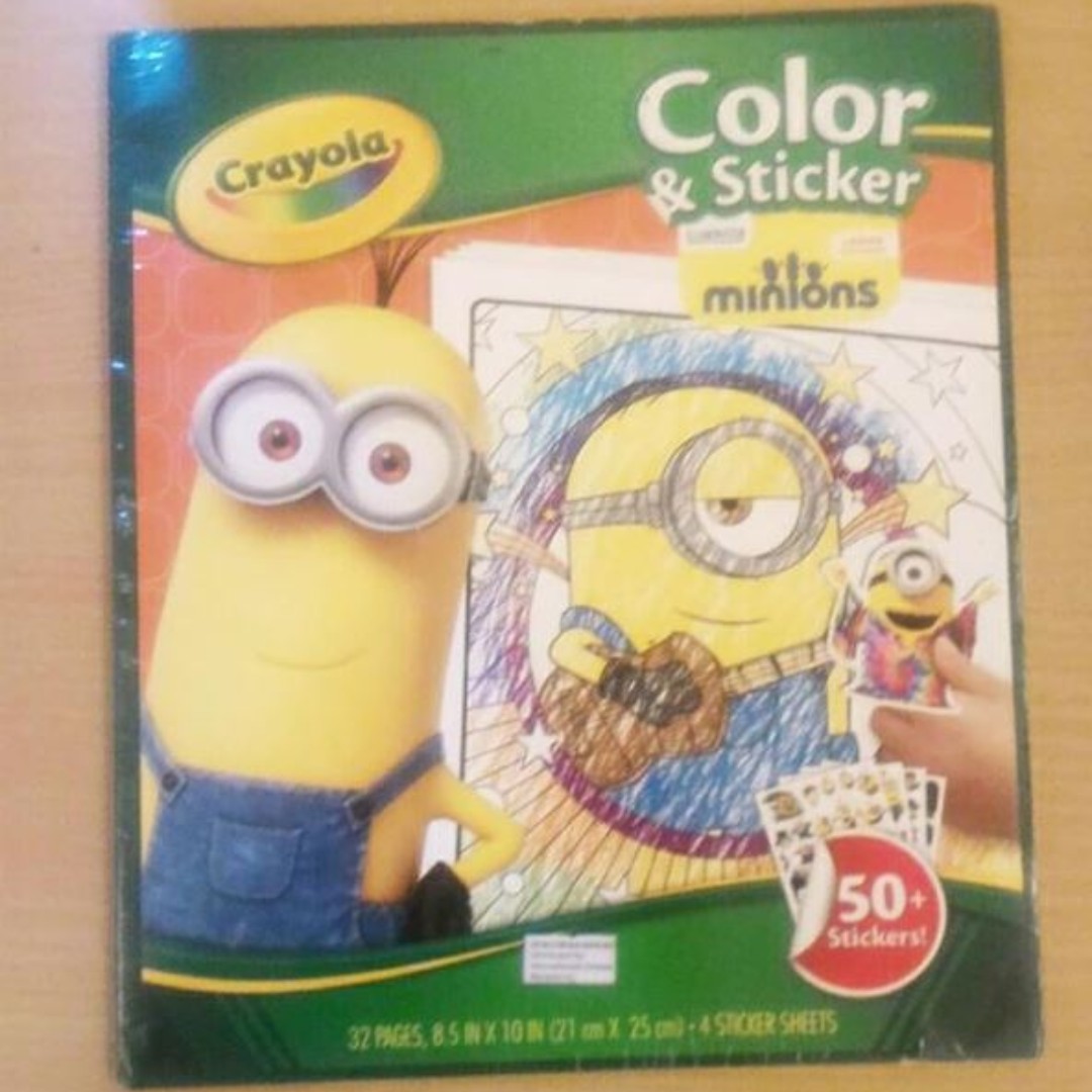 Crayola Minions Color and Sticker, Hobbies & Toys, Toys & Games on ...