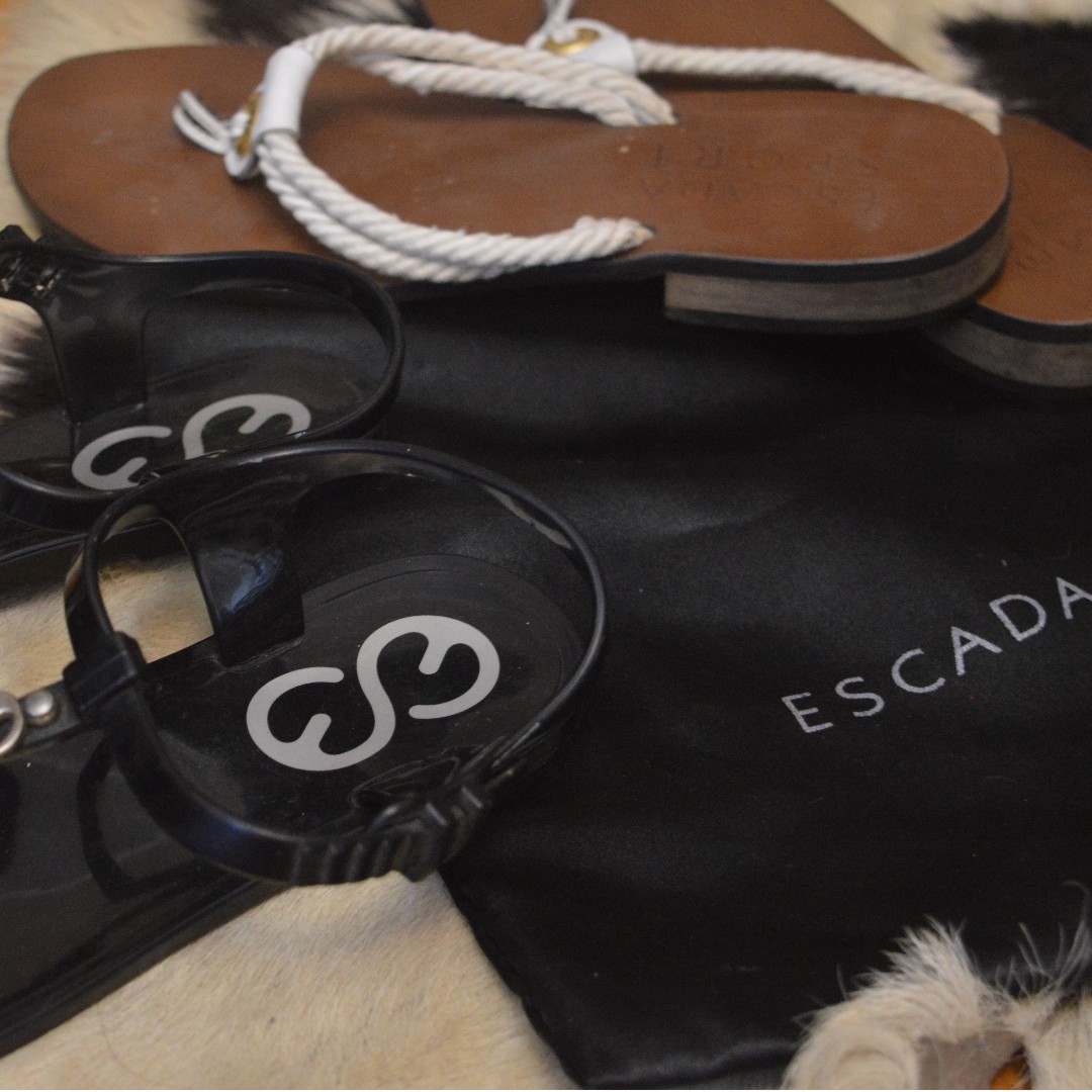 ESCADA THONG SANDALS FOR SALE, Women's Fashion, Footwear, Flats ...